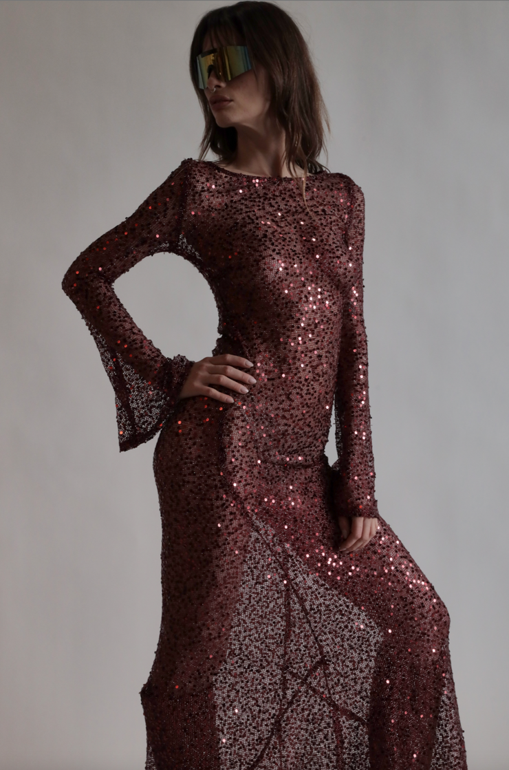 Maxine Dress in Sequin Net – eastnwest label